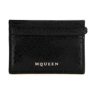 Alexander McQueen Stilvolle Schwarze Lederkartenhalter - - Accessories - Herren - Schwarzk - ONE SIZE