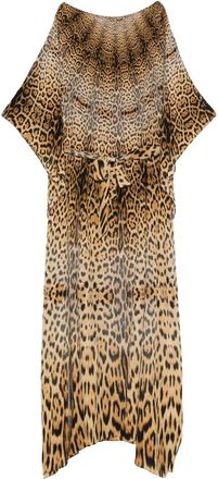 Roberto Cavalli Self-tie Leopard-print Dress