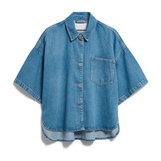 Armedangels Damen, Blusen & Hemden, Blau, LGr&ouml;&szlig;e