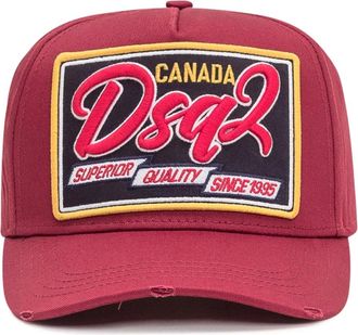 Dsquared2 Homme, Accessoires, Rouge, Taille: ONE Size Logo Patch Baseball Cap