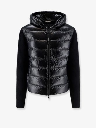 Moncler Nylon jacket with wool and cashmere blend sleeves - MONCLER - gender_Man