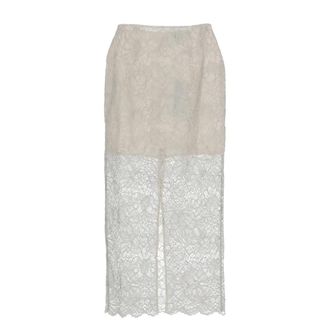Rotate Flower Mesh Pencil Skirt - - Skirts - Damen - Grau - L