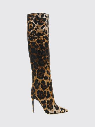 Dolce & Gabbana Cuissardes en tissu &agrave; imprim&eacute; animalier et talon haut