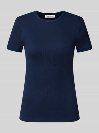 More & More Slim Fit T-Shirt aus elastischem Baumwoll-Mix