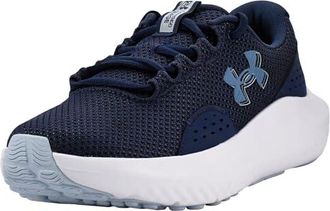 Under Armour Charged Surge 4 - Chaussures de Course Confortables pour Femme avec Dessus en Maille Respirante, durables et réactives, Bleu Marine délavé/Bleu Calme/