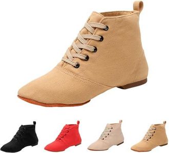 Generic Chaussures de jazz pour femme - En toile - Pour salle de bal - Chaussures de gymnastique modernes - Chaussures de danse plates - Pour lint&eacute;rieur et le