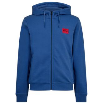 HUGO BOSS Hugo - Daple Hoodie mit durchgehendem Rei&szlig;verschluss f&uuml;r Herren (Mittelblau)