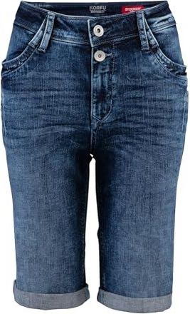 Stooker Korfu Bermuda slim fit denim / jean court pour femme, Bleu us&eacute;, 36