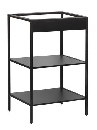 Trendteam Lorin - Waschbeckenregal - Schwarz - Stilvolles Badregal mit 2 offenen F&auml;chern - (BxHxT) 51 x 80 x 40 cm - praktische Aufbewahrung mit modernem Design