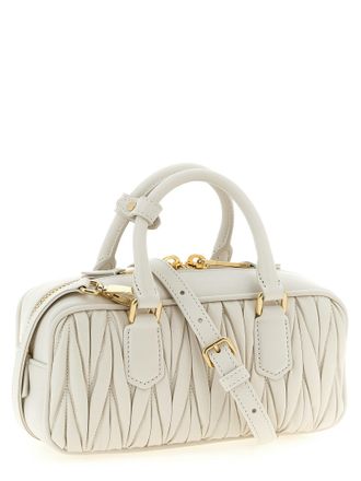 Miu Miu Leather Top Handle Bag - White