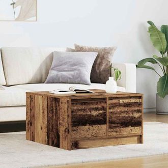 vidaXL Table basse avec tiroirs vieux bois 70,5x70x40 cm Vidaxl