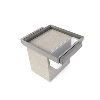 Emuca Kit plateau auxiliaire, panier et rack ajustable Quartz pour armoires, glissi&egrave;res extension totale et &agrave; fermeture douce, Module 60cm, Finition Titane