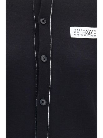 Maison Margiela Button-Front Wool-Blend Cardigan - Black