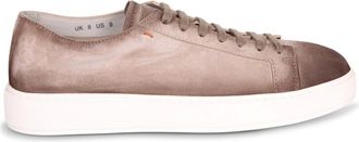 Santoni Homme, Chaussures, Beige, Taille: 43 1/2 EU Baskets basse en nubuck