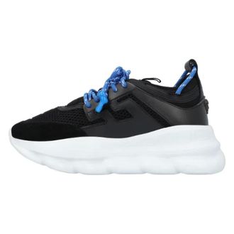 Versace Homme, Chaussures, Noir, Taille: 42 EU Polyester baskets