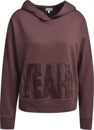 Milano Kapuzensweatshirt mit Pailletten-Schriftzug