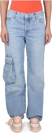 Off-white Femme, Jeans, Bleu, Taille: W27 Toybox Painted Pocket Pant