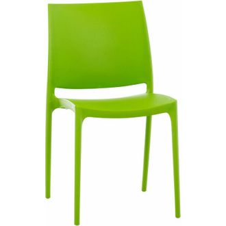 Clp Chaise de jardin empilable en polypropyl&egrave;ne Couleur : Vert