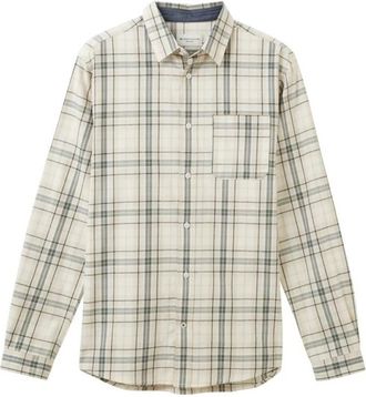 Tom Tailor Klassisches Flanellhemd - - Shirts - Herren - Beige - 2XL