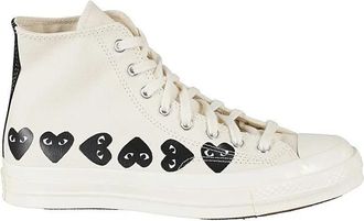 Comme Des Gar&ccedil;ons Low-Top Sneaker - Multi Heart Low High-Top Sneakers - Gr. 8_5 - in Wei&szlig; - f&uuml;r Damen