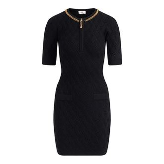 Elisabetta Franchi Damen, Kleider, Schwarzk, XLGr&ouml;&szlig;e