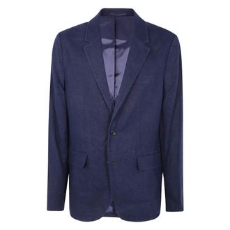Michael Kors Homme, Vestes, Bleu, Taille: 2XS Blazer Entaillé en Lin