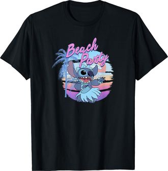 Disney Lilo & Stitch Beach Party Hawaiian Dance Logo T-Shirt