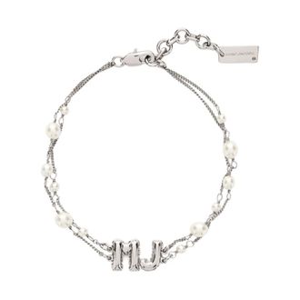 Marc Jacobs Femme, Accessoires, Gris, Taille: ONE Size The Pearl MJ Balloon Bracelet