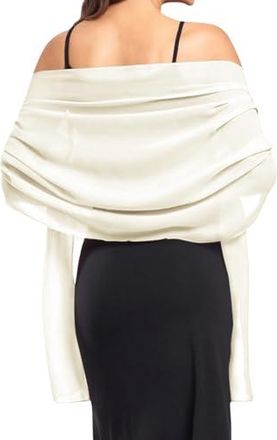 Generic &Eacute;charpe de robe de soir&eacute;e, &eacute;charpe en mousseline de soie pour femme, &eacute;charpe de mariage, &eacute;charpe formelle, &eacute;charpe de demoiselle dhonneur, &eacute;charpe dou