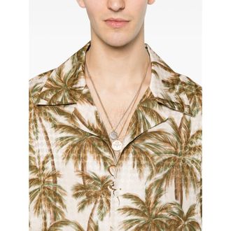 Amiri Palm-Print Shirt - Beige