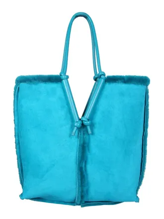 Bottega Veneta Womens Tote Bag Bolster Blue Sherling Shoulder