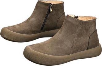 Generic Bottines Chelsea en cuir v&eacute;ritable pour homme - Confortables - Chaudes - Pour lhiver et lext&eacute;rieur, gris, 40 2/3 EU