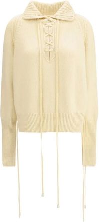 Ermanno Scervino Femme, Pulls, Beige, Taille: 36 FR Pull en cachemire pur avec tressage artisanal