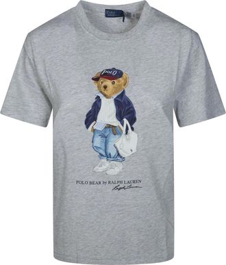 Polo Ralph Lauren Femme, Tops, Gris, Taille: 42 FR T Shirt MM Orso