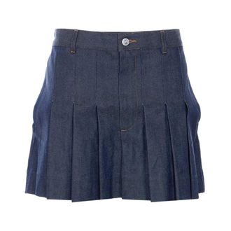 A.P.C. A.p.c., Femme, Jupes, Bleu, Taille: 34 FR Mini-jupe pliss&eacute;e