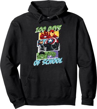 MARVEL Super Heroes Avengers 100 Days of School 100th Day Pullover Hoodie