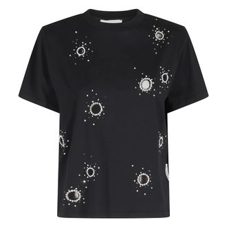 Des_Phemmes Classic T Shirt - - Tops - Damen - Schwarzk - XS
