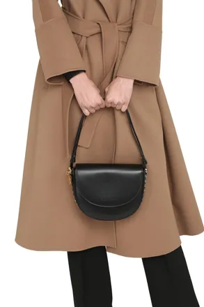 Stella McCartney Womens Frayme Shoulder Bag Black Polyamide