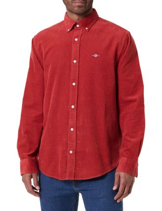 GANT Herren REG Corduroy Shirt Hemd, Rot, L