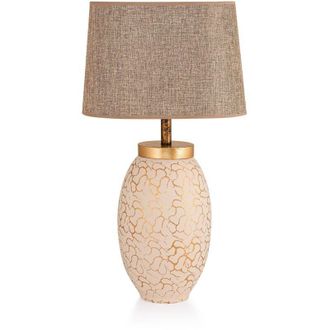 Opviq Lampe de table, lampe de chevet, lampe de salon Lamp Cream Gold