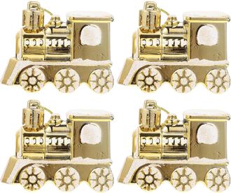 Soimiss 4 St&uuml;ck Weihnachtsbaum Auto Anh&auml;nger aus Sicherem Kunststoff Kleine Bunte Zug Deko f&uuml;r Weihnachtsbaum Vielseitige H&auml;ngedekoration f&uuml;r Festliche Anl&auml;ss