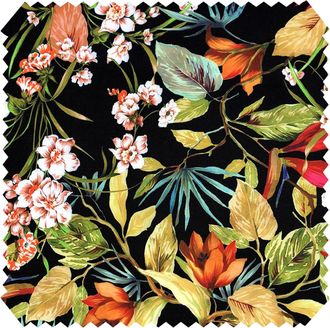 Novely OXFORD 210D - D189 Herbstblumen - Bedruckter Polsterstoff - Outdoor Dekostoff - Wasserabweisende Reißfeste Meterware 1lfm