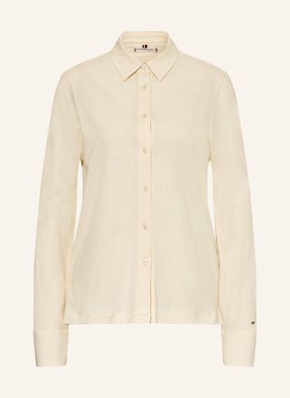 Tommy Hilfiger Hemdbluse Aus Jersey weiss
