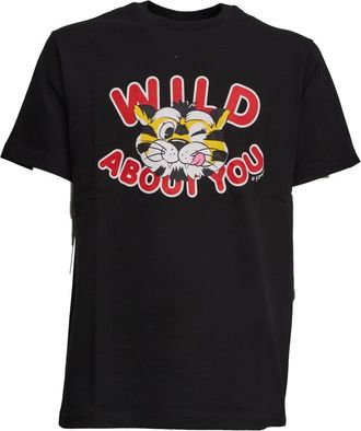 Kenzo Homme, Tops, Noir, Taille: 2XL Wild Tiger T-shirt