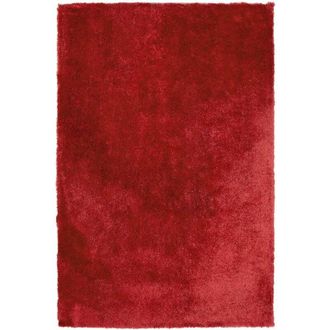 Beliani Beliani - Tapis &Eacute;pais 160 x 230 cm en Tissu Coton Rouge Bordeaux Doux au Toucher pour Chambre et Salon Moderne