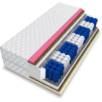 FDM Matratze Taschenfederkern 120x200 7 Zonen Latex Kokos Visco H3 H4 dolce max 28cm