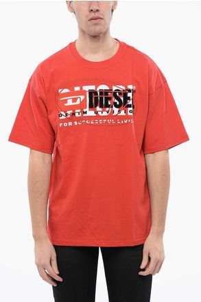 Diesel RED TAG Crewneck T-Shirt T-BOXT in Solid Color with Embroide size Xxl