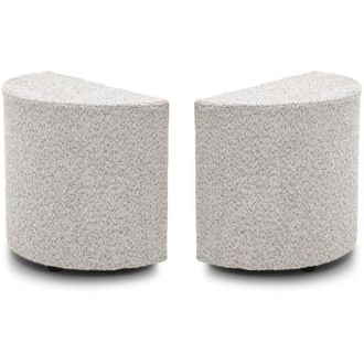 BOBOCHIC Bobochic - Lot de 2 chevets noam tissu bouclette Blanc