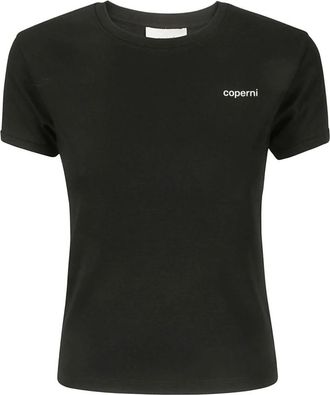 Coperni Femme, Tops, Noir, Taille: 42 FR Logo Print T-Shirt