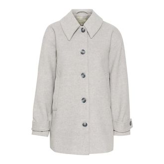 Kaffe Femme, Manteaux, Gris, Taille: 40 FR Gris Melange Manteau Veste Oversize